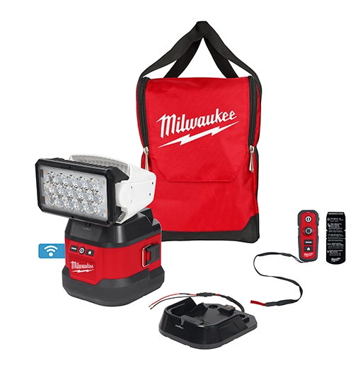 Milwaukee M18™ Utility Remote Control Search Light w/ Portable Base ...