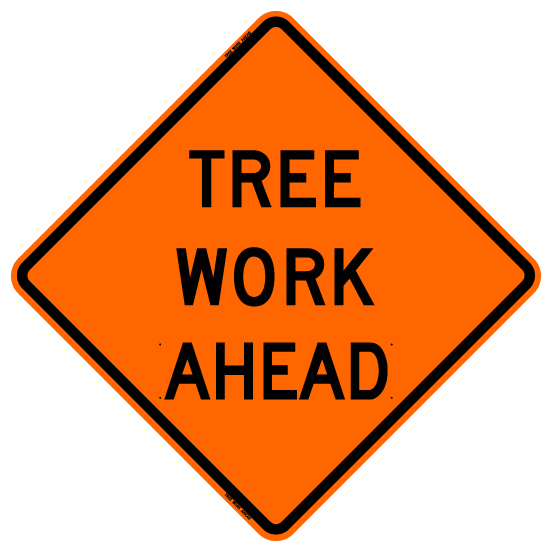 workers ahead sign